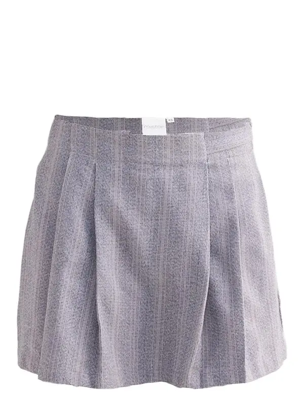REISTOR Cotton Tweed Skort - Grey
