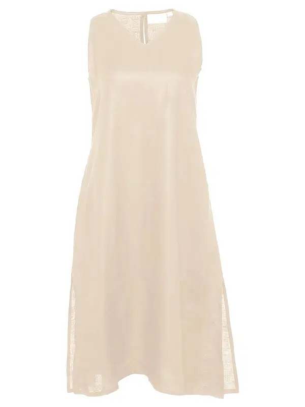 REISTOR Reading Tea Leaves Sand Hemp Dress - Brown