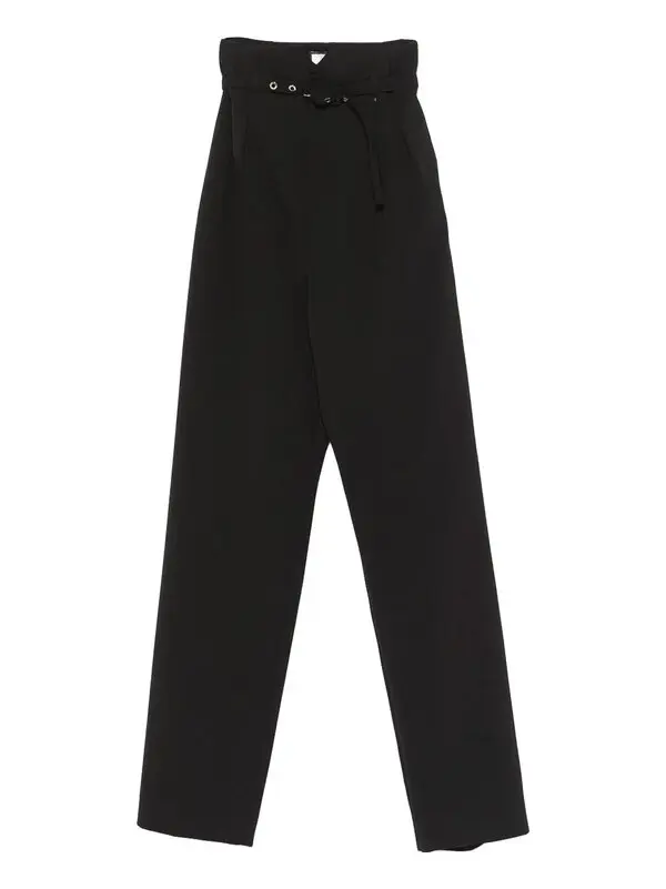 NISSA Side Pockets Slim Pants - Black