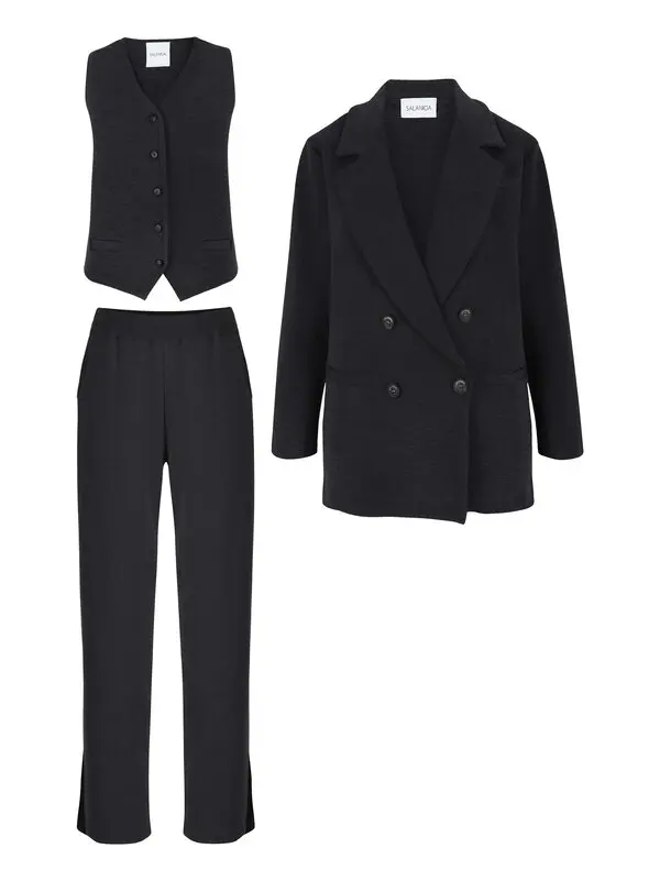 SALANIDA Ora, Forza & Galante 100% Merino Co-ord - Black