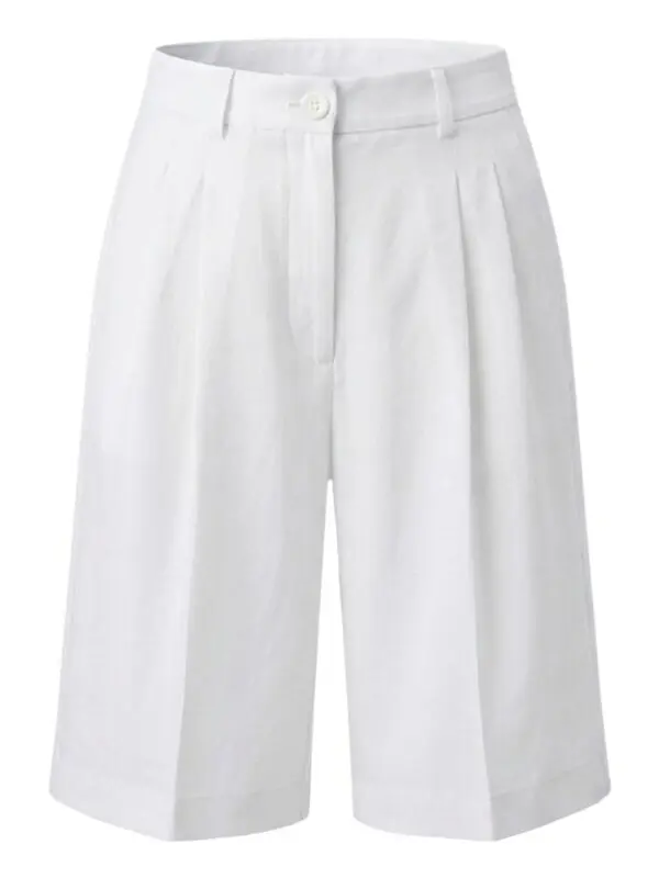 MONLICIA Vera Tencel Bermuda Shorts - White