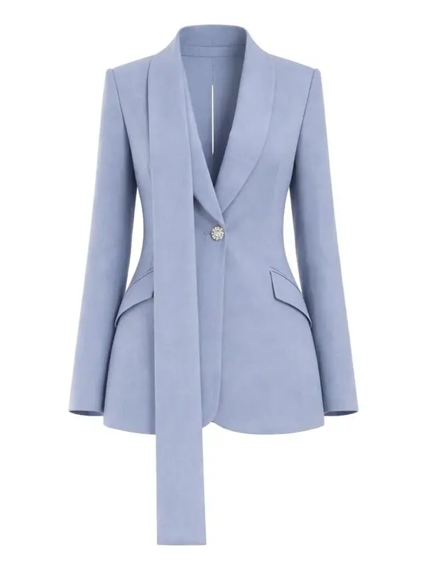 LUMINA ELIGMA Shawl Suit Blazer Dark Gray - Grey