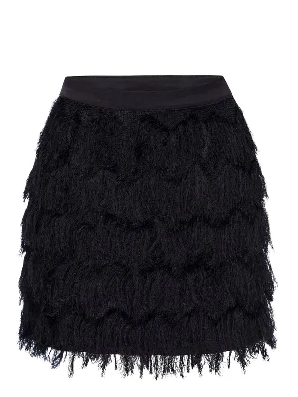 LAHIVE Levi Fringe Skirt - Black