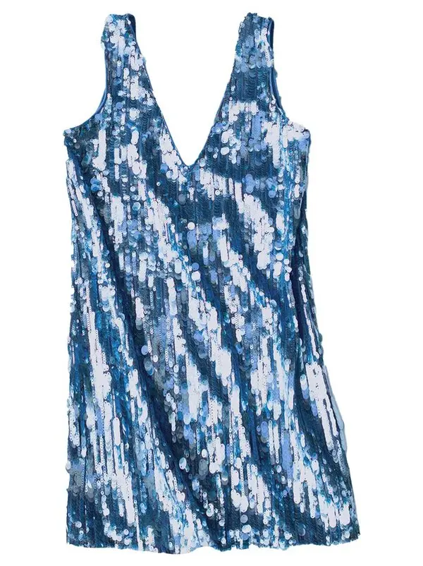 23RD AUGUST . If You Mini Dress Sequin - Blue