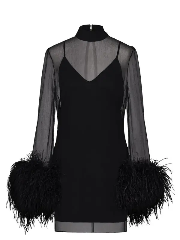 ANSE VICTORIN Céline Silk Dress - Black