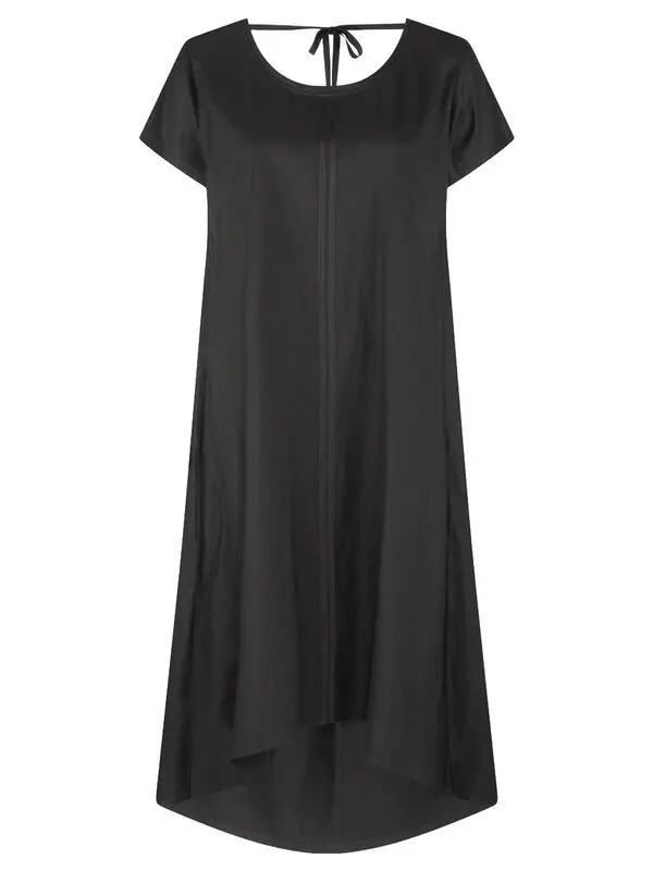 DREF Tokyo A-line Linen Midi Dress - Black