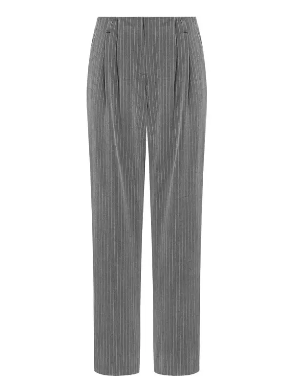 MANDRAGORA Straight Striped Trousers Gante - Grey