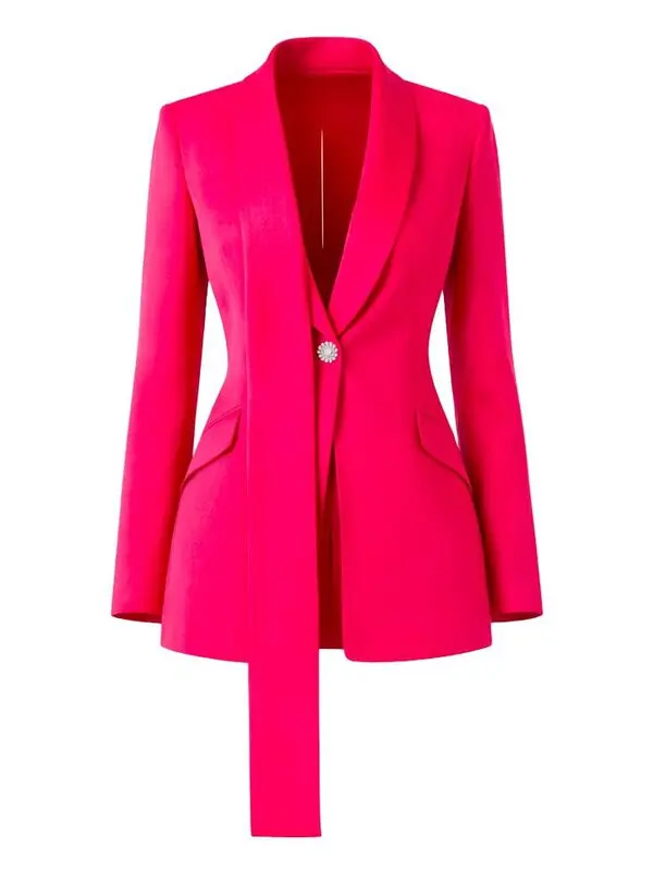 LUMINA ELIGMA Shawl Suit Blazer Fuschia - Pink