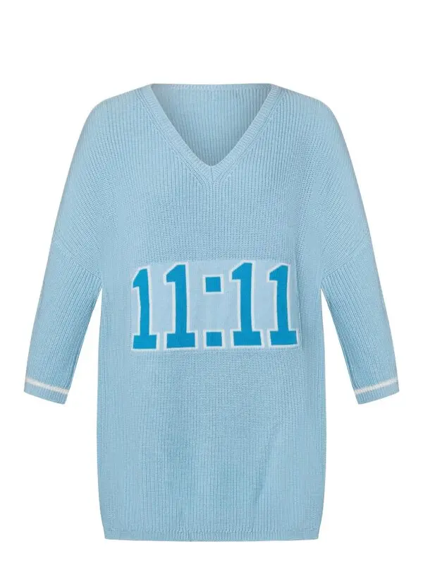 Chuks Collins Eva Oversized Knit Sweater - Blue