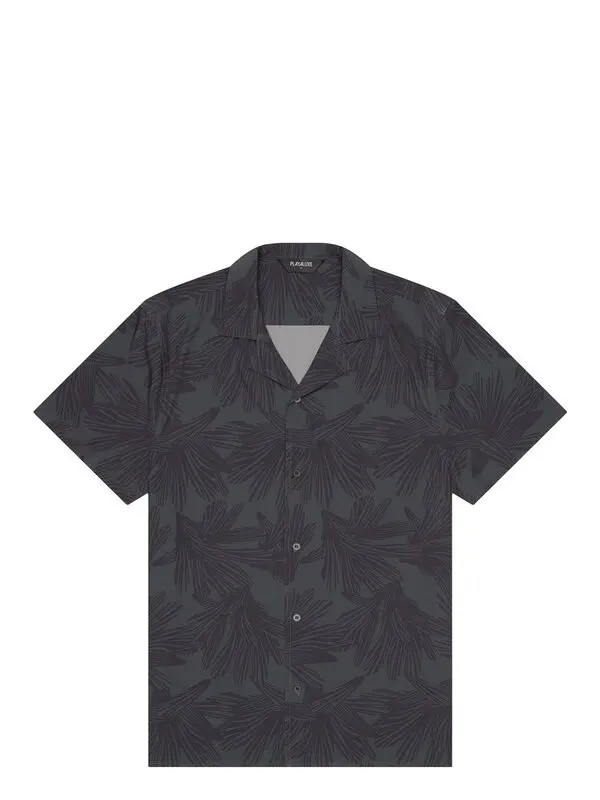 PLAYALUXE Green / Black Saint Tropez Cabana Shirt Dark Olive - Green/black