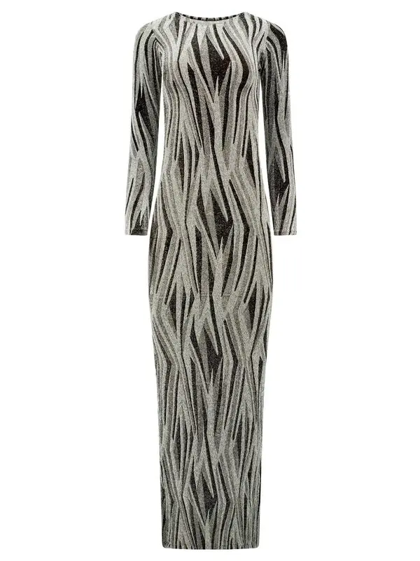 MAUI X LOLITA Silver / Black Regality Silver & Black Party Dress - Silver/black