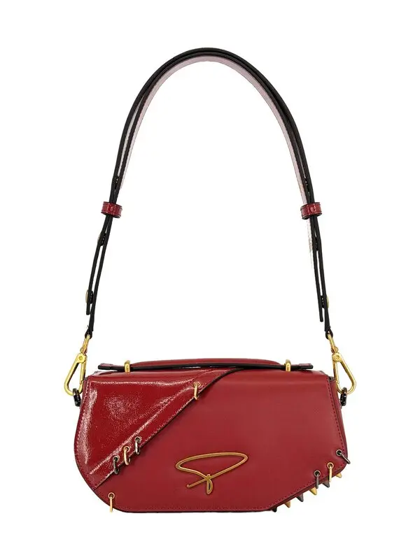 PIMPINICCHIO NEWYORK Dey Asymmetrical Shoulder Bag In Heritage - Red
