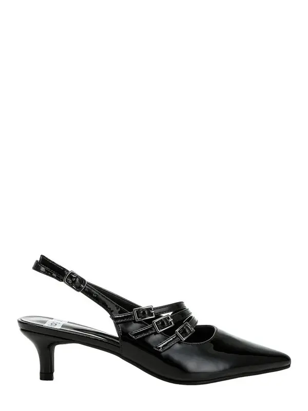 RAG & CO Kanebei Triple Strap Slingback Sandals By - Black