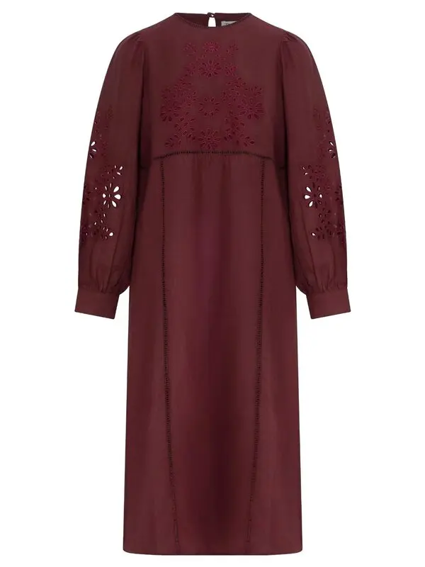 THISISU COLLECTION Clara Maxi Dress Burgundy - Red