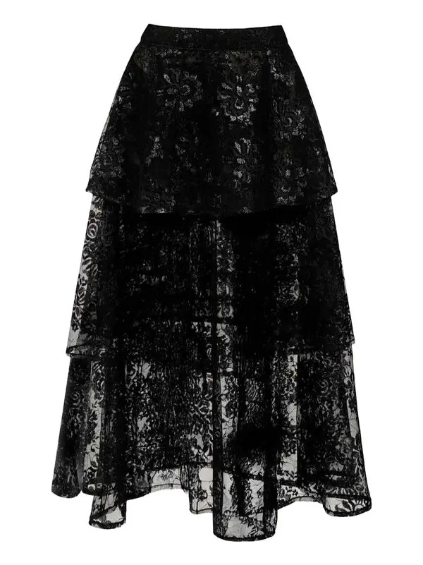 VAN BRUSSEL Opulence Lace Skirt - Black