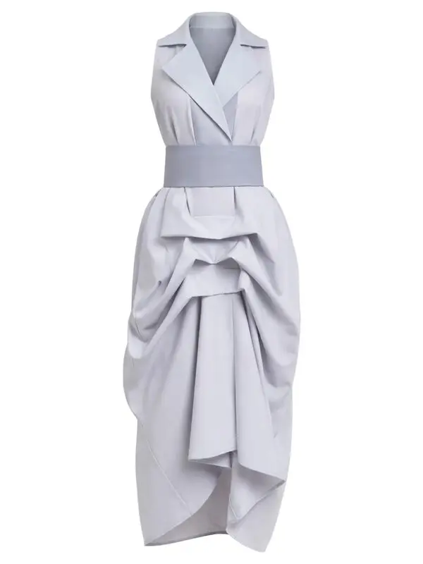 LUMINA ELIGMA The Tuxedo Dress Light & Dark Gray - Grey