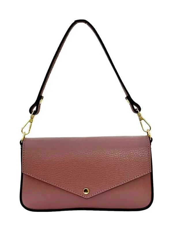 APATCHY LONDON The Munro Leather Shoulder Bag - Pink