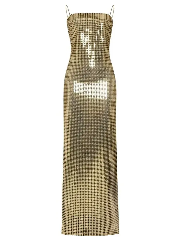 OSCARMORRIS Lola Disco Dress - Gold