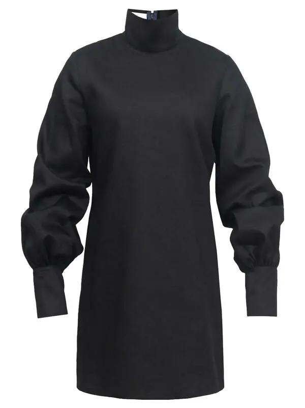 VAN BRUSSEL Ember Bell Sleeve Dress - Black