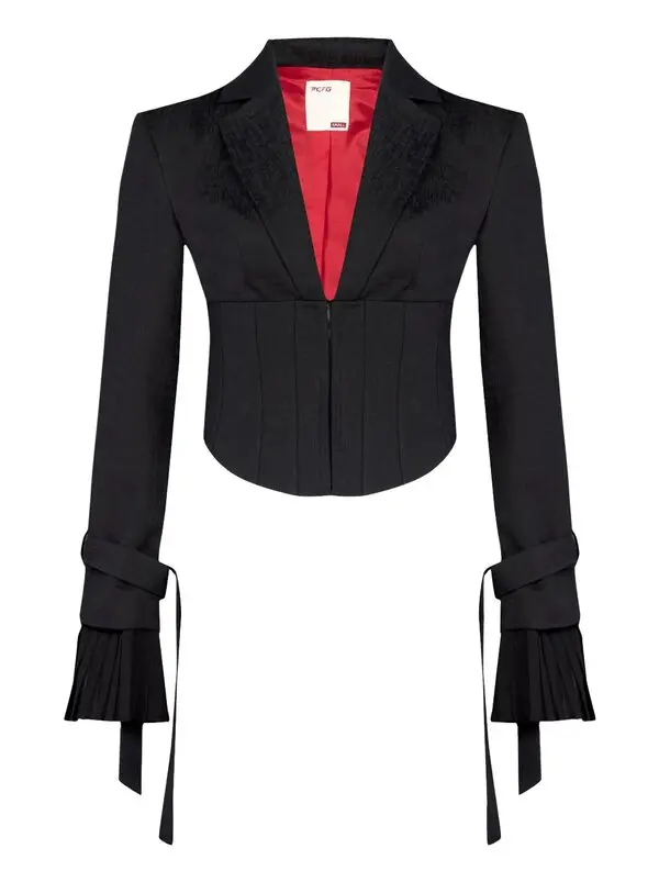 PCFG Your Itch Corset Blazer Jacket - Black
