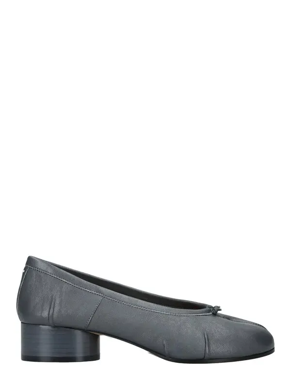 MAISON MARGIELA Leather Tabi Ballerina Pumps 30 - Grey