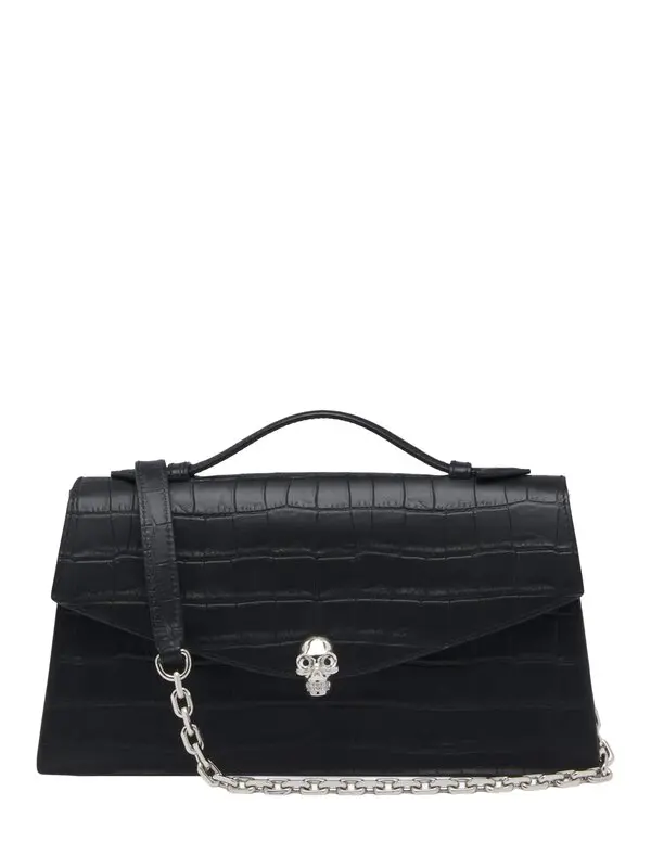 Alexander McQueen Leather Skull Top-handle Bag - Black