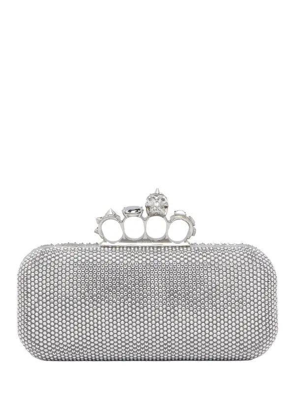 Alexander McQueen Skull Four-ring Clutch Bag - Silver