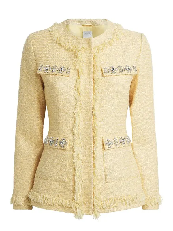 Huishan Zhang Crystal-embellished Cecil Jacket - Yellow