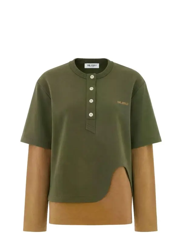 Attico Logo Layered Sweater - Green