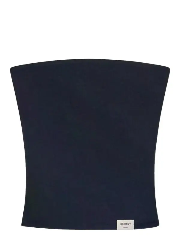 GLOWNY G Classic Logo-patch Tube Top - Blue