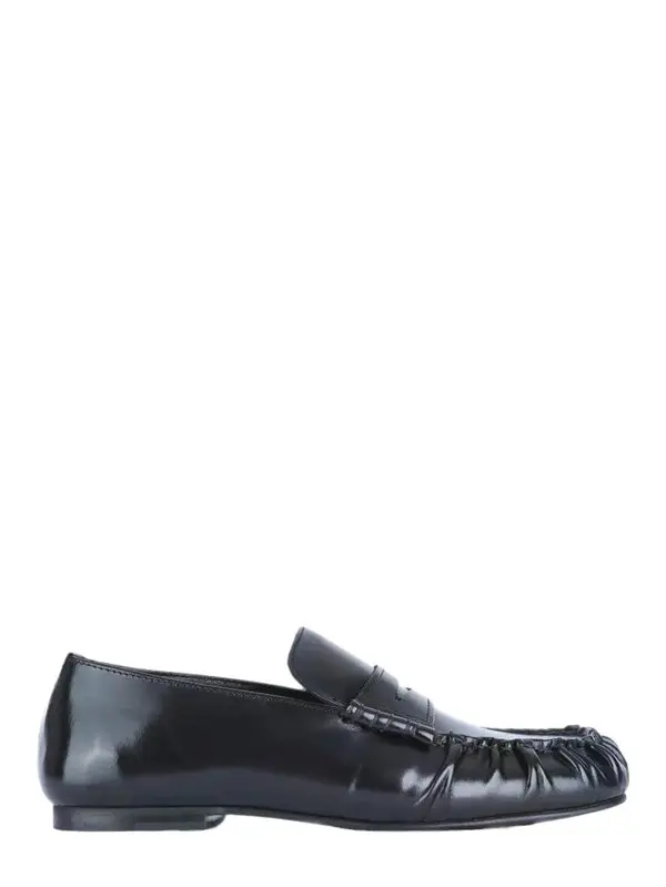 ALOHAS Aven Ruched Penny Loafers - Black