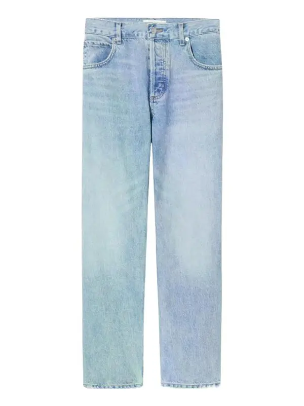 NILI LOTAN Washed Straight-leg Jeans - Blue