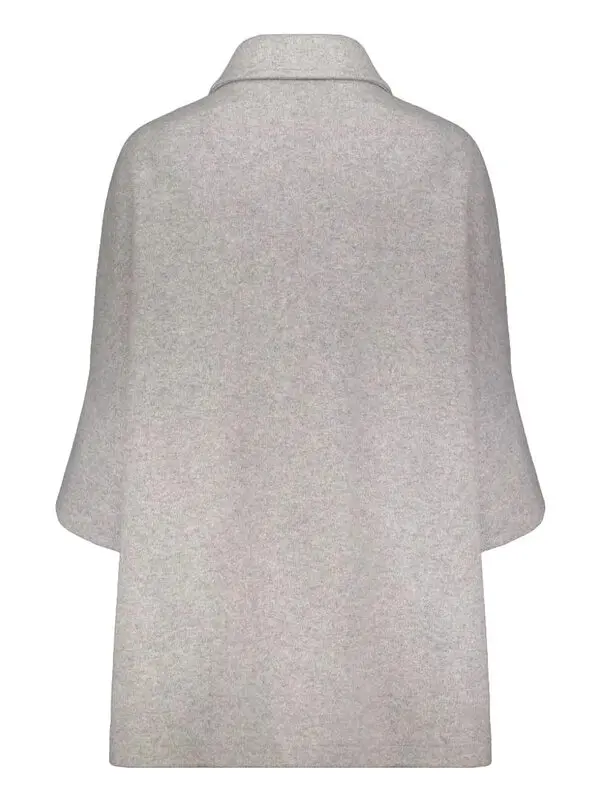 Fedeli Single-breasted Wide-sleeve Coat - Grey