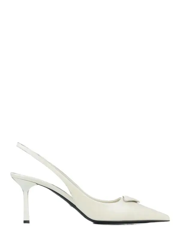 Prada Logo-plaque Slingback Pumps - Neutrals