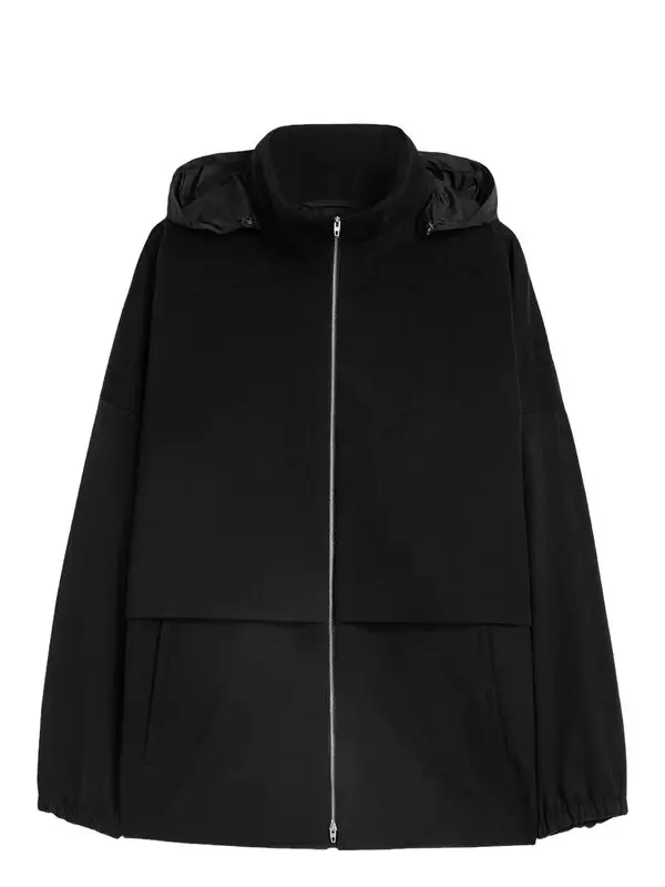 JIL SANDER Hooded Wool Jacket - Black