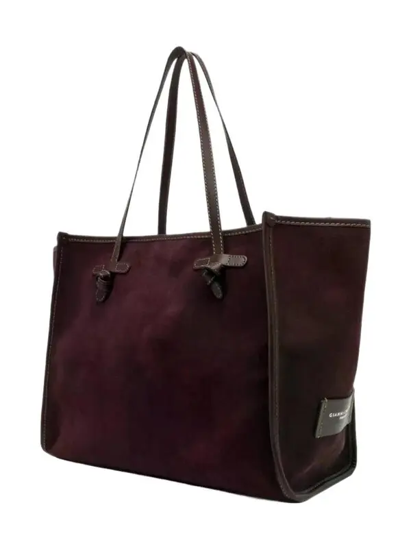 GIANNI CHIARINI Marcella Suede Tote Bag - Red