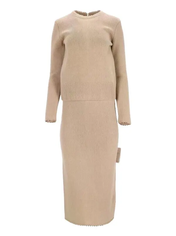 TOTEME Chain-trimmed Skirt Set - Brown