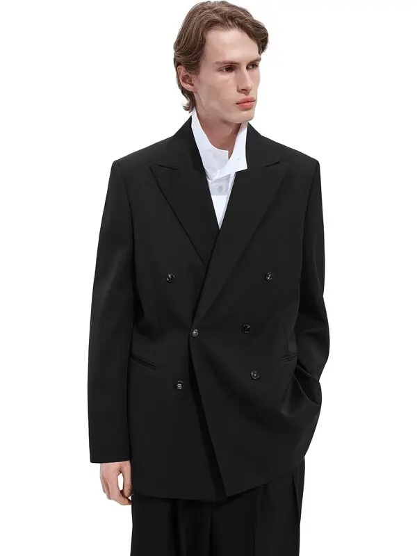 Bottega Veneta Light Wool Twill Jacket - Double Black