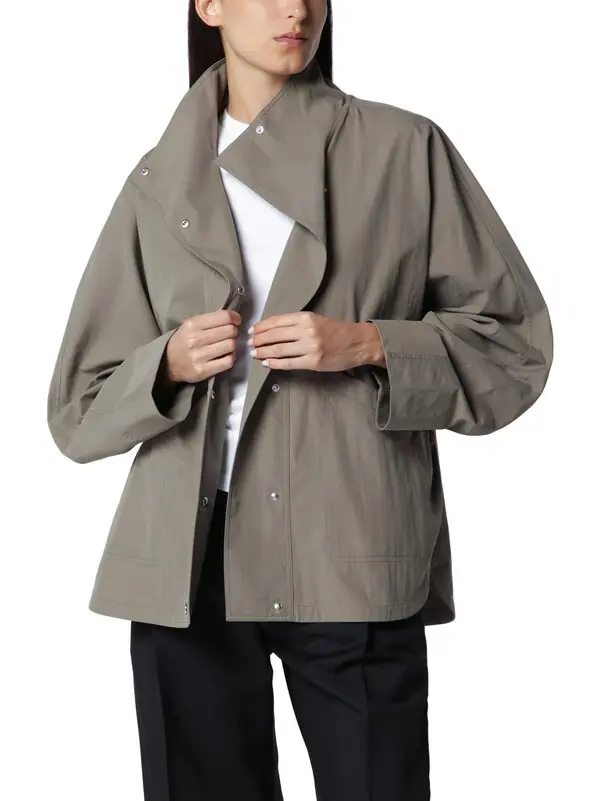 TOTEME Windbreaker In Clove Cotton Blend - Grey