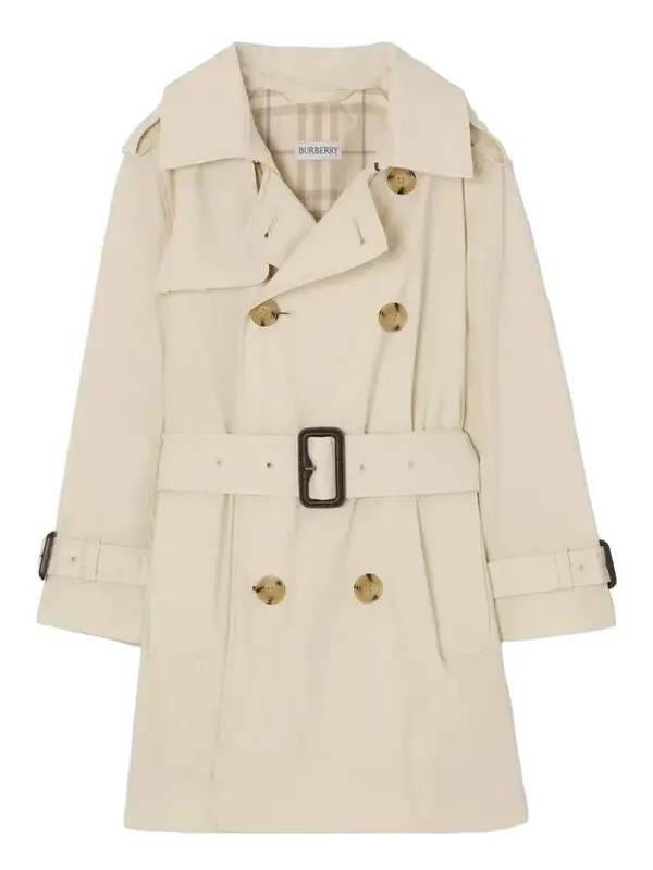 Burberry Stretch Nylon Trench Coat - Beige