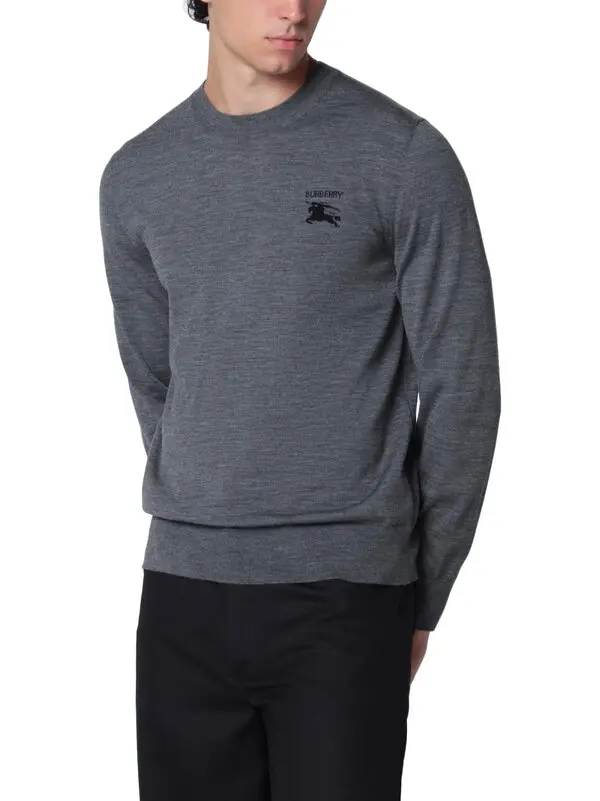 Burberry Wool Crewneck Sweater - Grey