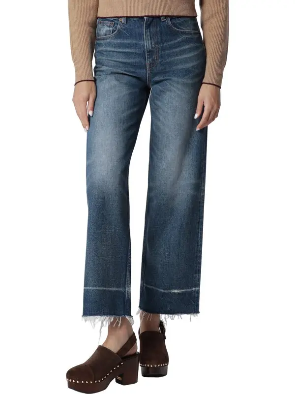 Chloé Bootcut Denim Jeans In Dark Cobalt Cotton - Blue