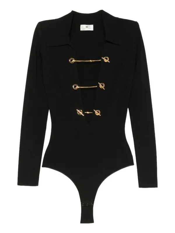 Elisabetta Franchi Cut-out Bodysuit - Black