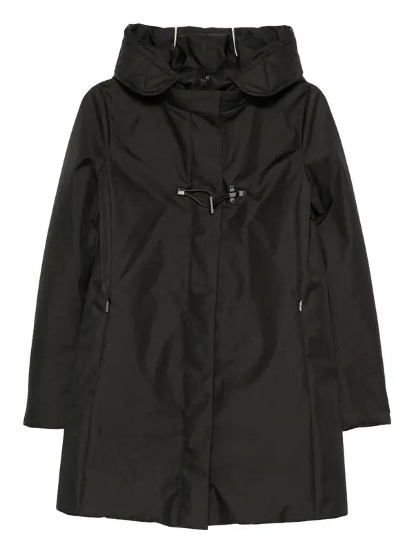 FAY Midi Parka Coat - Black