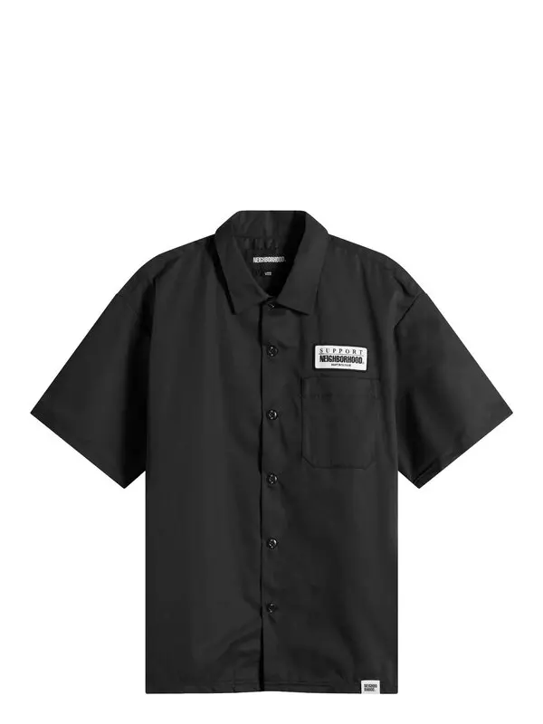 NEIGHBORHOOD Classic Short Sleeve Work Shirt 1 - Black