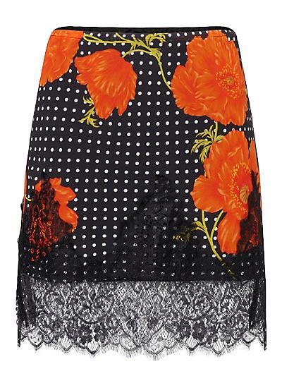 NEVER FULLY DRESSED Poppy Maeva Mini Chiffon Skirt - Black