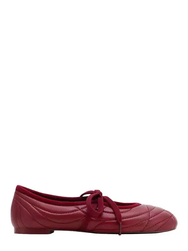 Jw Pei Erika Lace-up Ballet Flats - Red