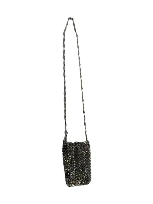 Rabanne Mini Iconic 1969 Metal Shoulder Bag - Silver