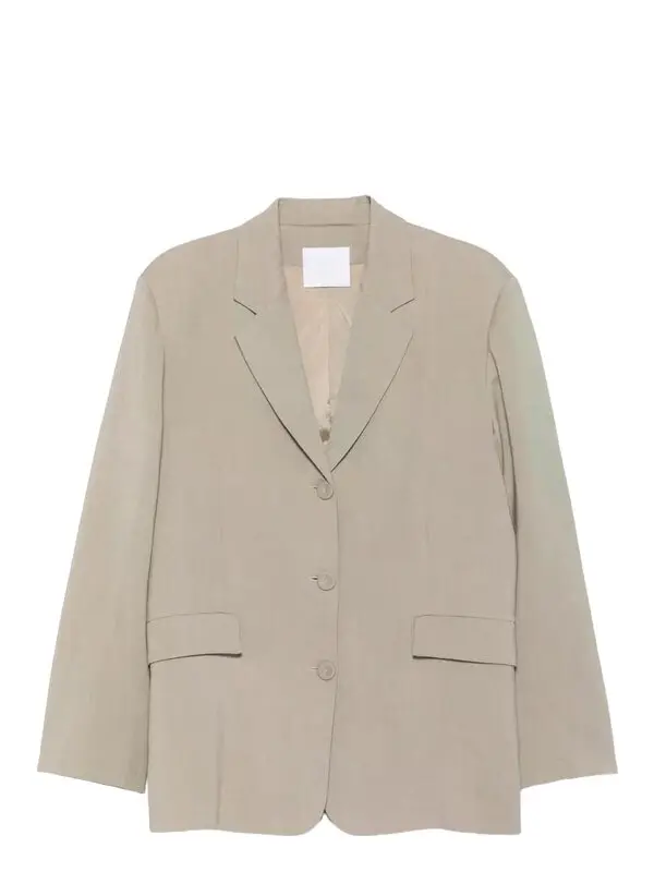 Sú Single-breasted Notched-lapels Blazer - Neutrals