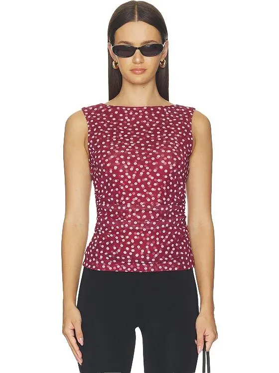 Madewell Esme Mesh Tank Top In . Also - Red